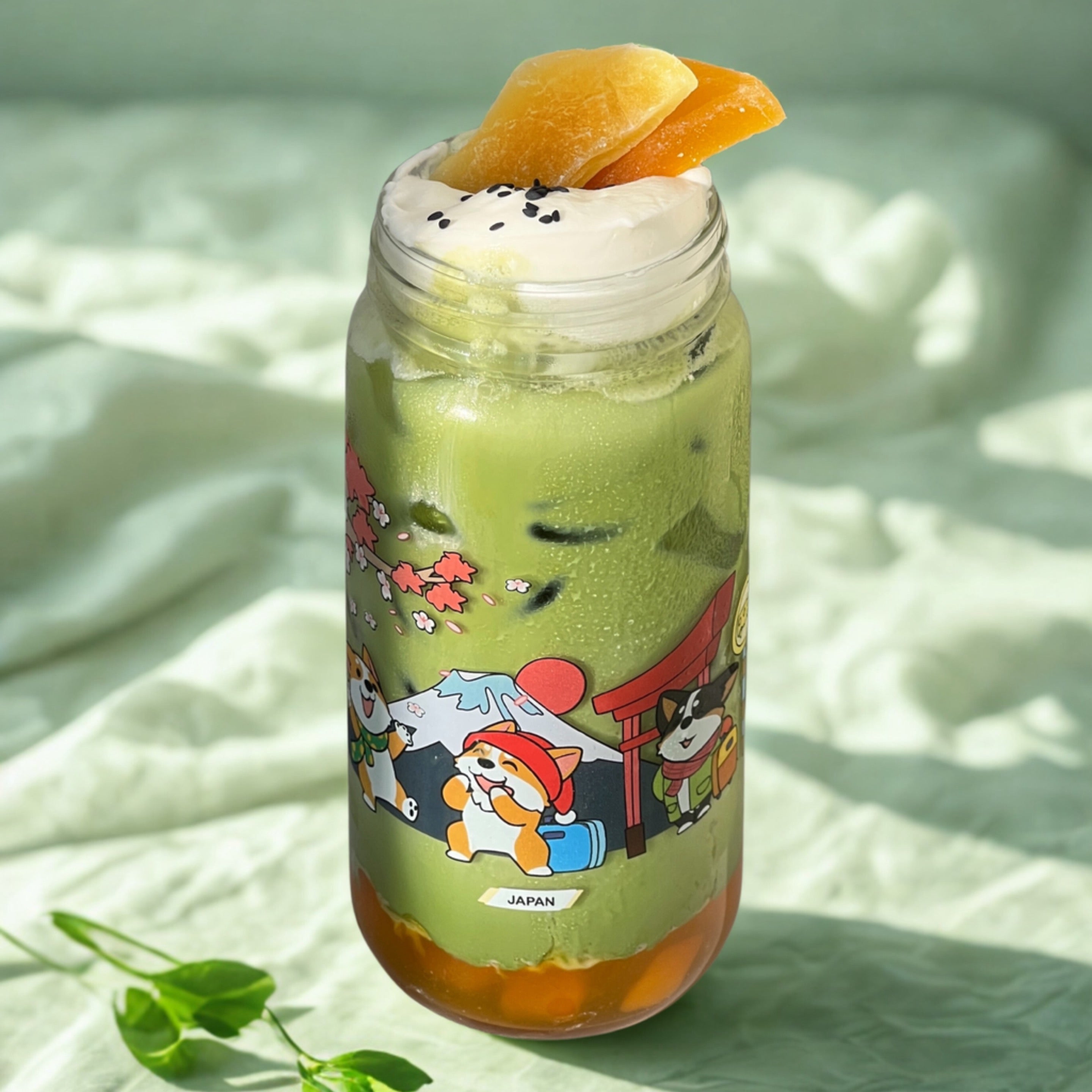 Mango Sticky Rice Matcha Latte | BOBA PUP