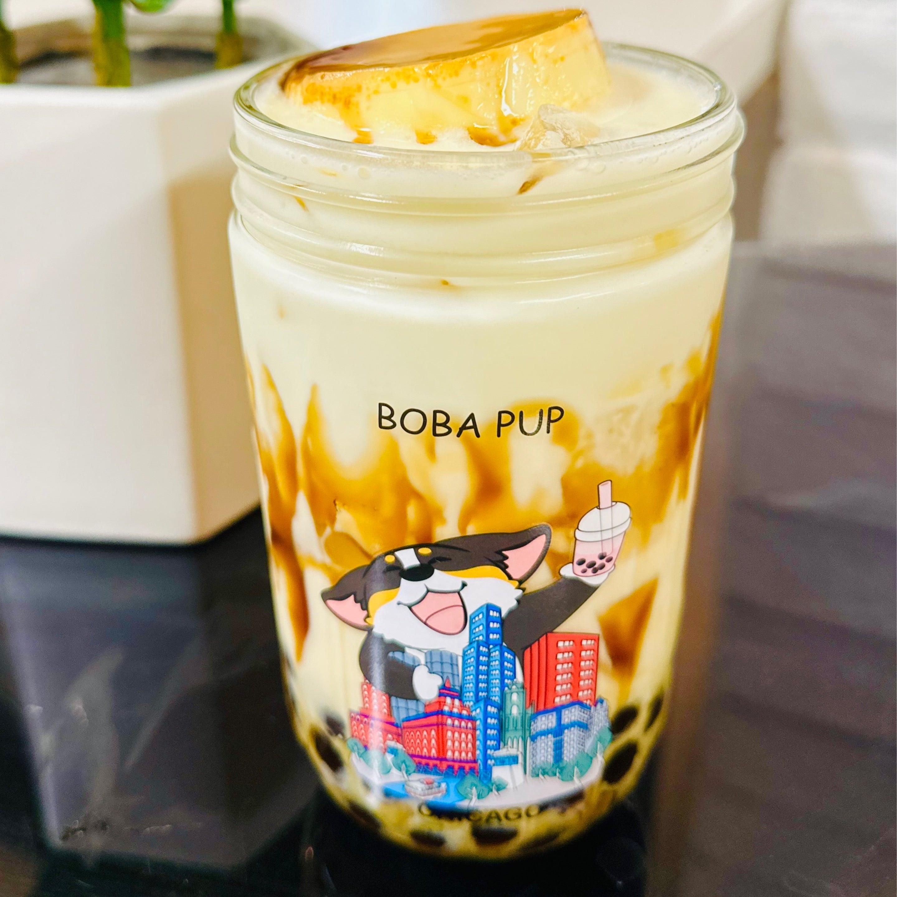 House Milk Tea with Caramel Flan | BOBA PUP