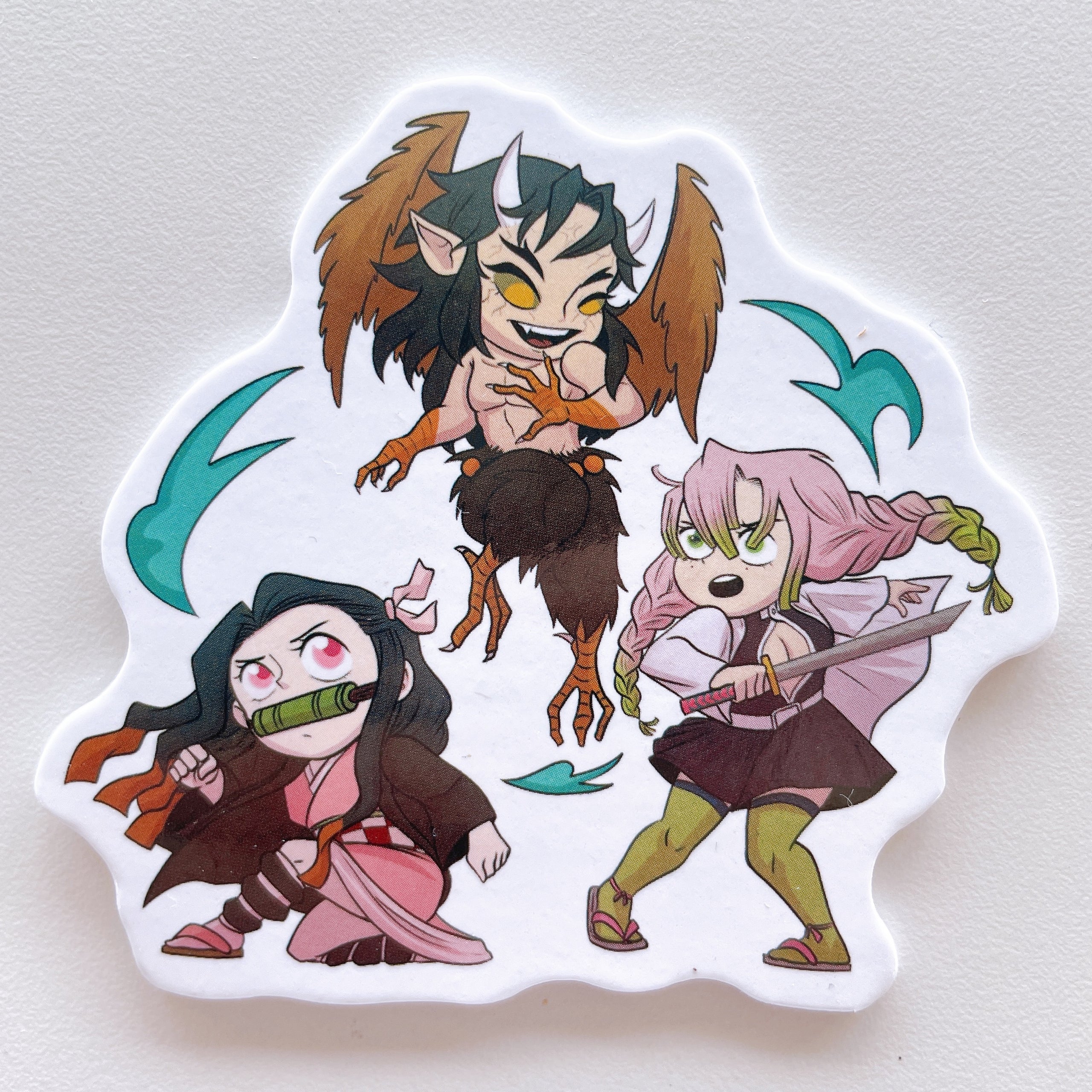 Mitsuri, Nezuko, and Hantengu Sticker | BOBA PUP