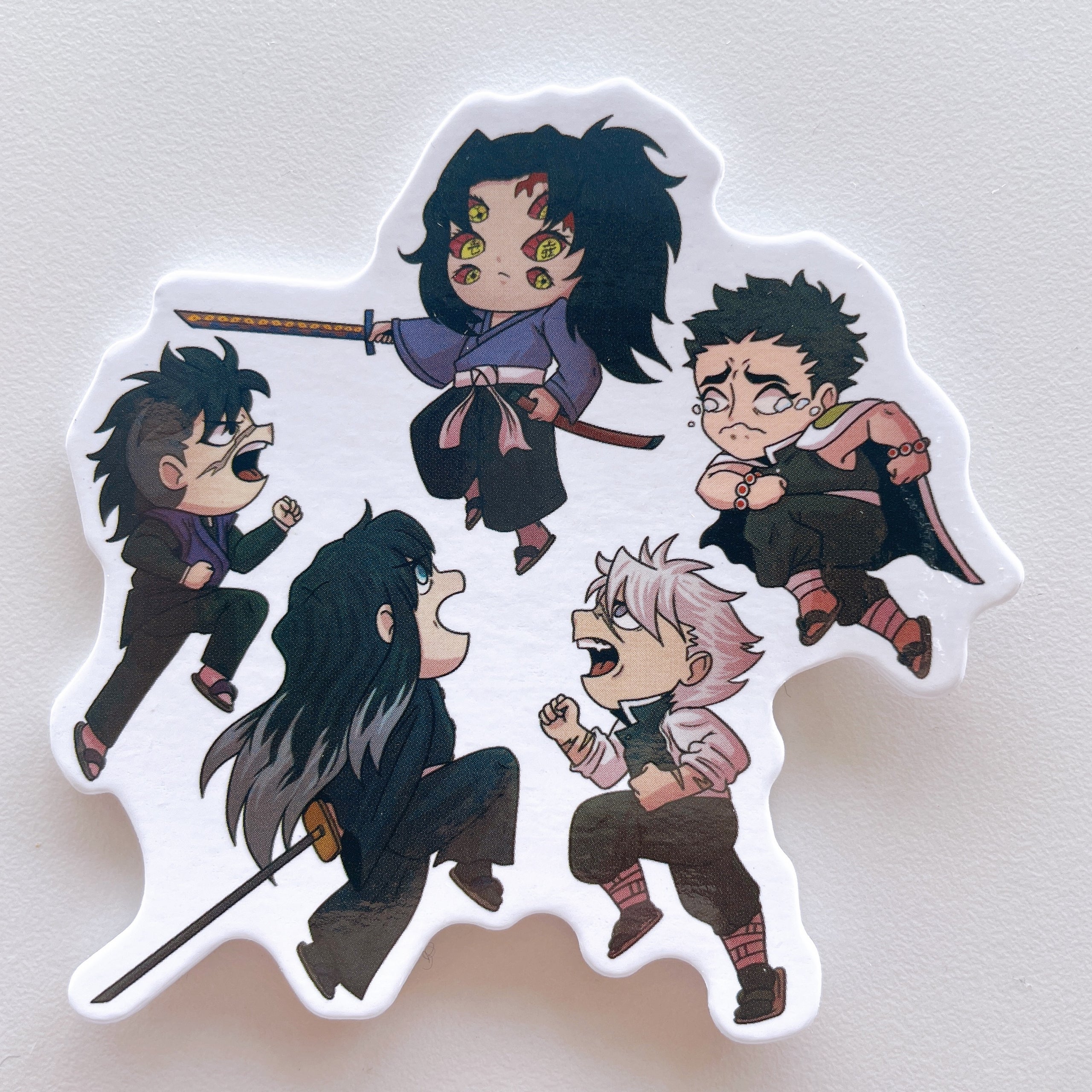 Gyomei, Genya, Muichiro, & Sanemi Vs. Kokushibo Sticker | BOBA PUP